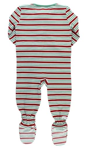Boy's Peppermint Stripe Footed Pajamas – Sew Much Fun Embroidery